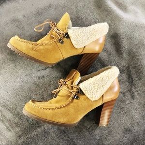 Ruff Hewn | Shoes | Ruff Hewn Willow Ankle Booties Tan Size 9 Euc ...